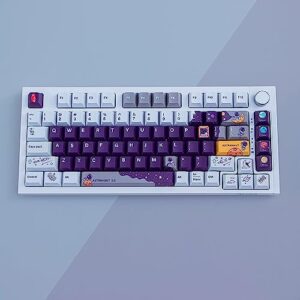 ZXMICYFA PBT Keycaps, 143 Keys Dye-Sublimation PBT Keycap Set Cherry Profile Keycaps with 7U Spacebar for ASIN Layout Cherry Gateron MX Switches Mechanical Keyboard