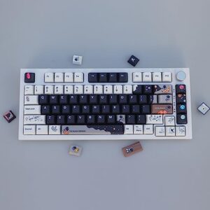 ZXMICYFA PBT Keycaps, 143 Keys Dye-Sublimation PBT Keycap Set Cherry Profile Keycap with 7U Spacebar for ASIN Layout Cherry Gateron MX Switches Mechanical Keyboard