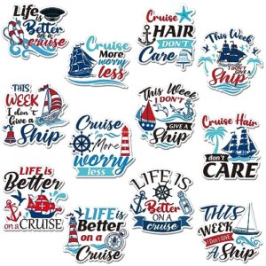 12 pcs cruise door magnets funny cruise ship door magnets magnetic cruise door decorations cruise door magnet stickers for refrigerator carnival fridge garage