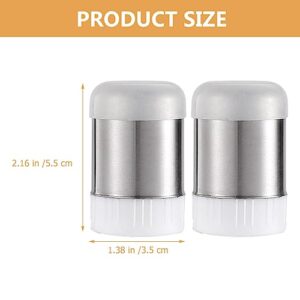 VILLCASE 2pcs Salt and Pepper Shakers Stainless Steel Seasoning Bottle Multipurpose Spices Shakers 5 Holes Shaking Bottles Seasoning Jars for Home Kitchen Restaurant