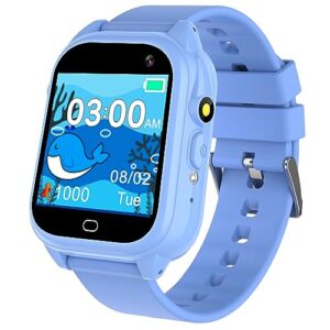 smart watch for kids - kids smart watch boys waterproof, 26 games | music player | camera | alarm clock | calculator | album & video | recording | for 4-12 years boys birthday gifts