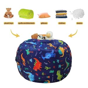 decalsweet Bean Bag Chair for Kids 32'' Stuffed Animal Storage Beanbag Chairs,Toddler Toy Storage Organizer for Girls and Boys,Cover(No Filling) Only