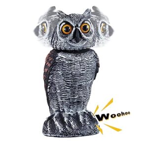 xysfuzd plastic fake owl for garden owl with moving head and sound owl statues