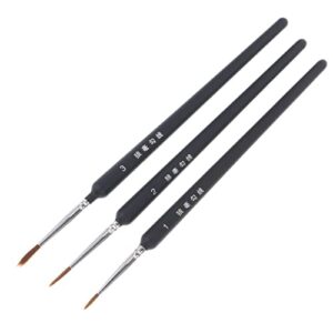 tehaux 3pcs set mini nail kit adult coloring pens suit professional manicure set detail paint brush set paintbrushes set special pen acrylic brush to paint oil paint brushes