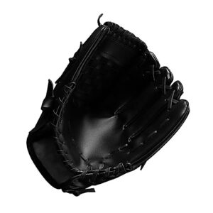 kisangel 1pc adult baseballs gloves softball glove sports infielder s glove left handed baseball glove kids baseball glove black softball gloves thicken infield pitcher hand gloves