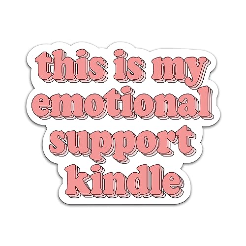 Miraki This Is My Emotional Support Kindle Sticker, Funny Stickers, Emotional Stickers, Water Assitant Die-Cut Vinyl Stickers Decals for Laptop Phone Kindle Journal Water Bottles, Stickers