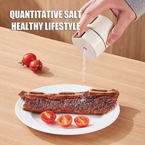 Salt and Pepper Shaker, Quantitative Moisture Proof Salt and Pepper Dispenser for Kitchen, Salt and Pepper Shaker with Adjustable Coarseness, Seasoning Dispenser with Pores