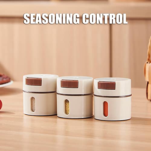 Salt and Pepper Shaker, Quantitative Moisture Proof Salt and Pepper Dispenser for Kitchen, Salt and Pepper Shaker with Adjustable Coarseness, Seasoning Dispenser with Pores