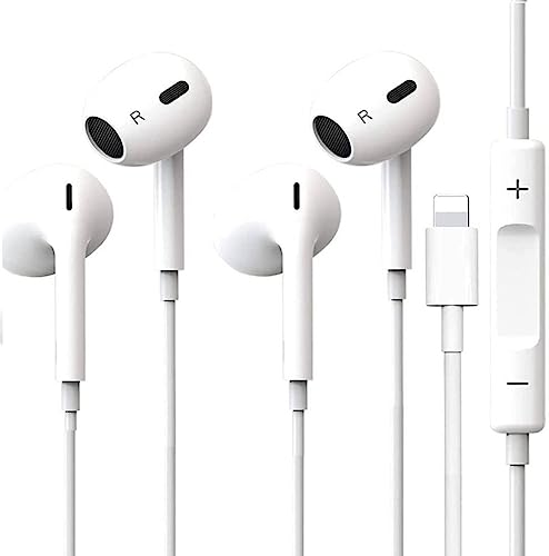 2 Pack Earphones for iPhone,Headphones,in-Ear Stereo Noise Isolating Earbuds, Mic and Volume Control Compatible with iPhone 14/14 Pro/13/13 Pro/12/12 Pro/SE/11/11 Pro Max/XS Max/X/XR/8/7