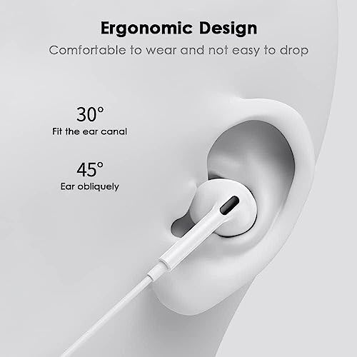 2 Pack Earphones for iPhone,Headphones,in-Ear Stereo Noise Isolating Earbuds, Mic and Volume Control Compatible with iPhone 14/14 Pro/13/13 Pro/12/12 Pro/SE/11/11 Pro Max/XS Max/X/XR/8/7