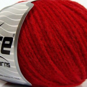 Red Baby Alpaca, Merino Wool Blend Yarn, Worsted 50 Grams (1.76 Ounces) 100 Meters (109 Yards)