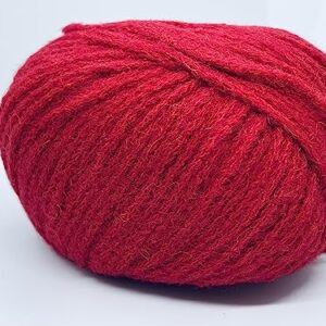 Red Baby Alpaca, Merino Wool Blend Yarn, Worsted 50 Grams (1.76 Ounces) 100 Meters (109 Yards)