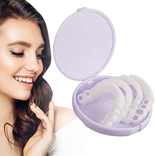 2 PCS Dentures Teeth for Women and Men, Dental Veneers for Temporary Teeth Restoration, Nature and Comfortable, Protect Your Teeth and Regain Confident Smile, Natural Shade-11