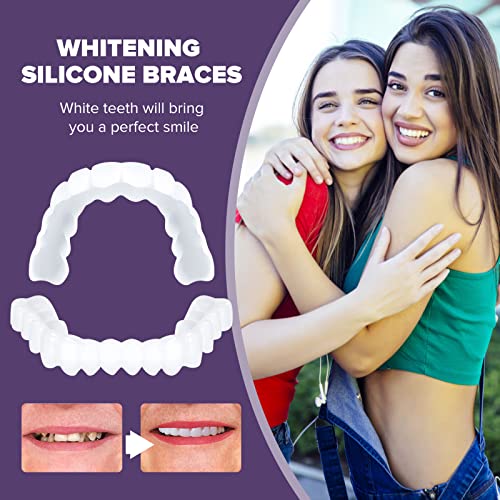 2 PCS Dentures Teeth for Women and Men, Dental Veneers for Temporary Teeth Restoration, Nature and Comfortable, Protect Your Teeth and Regain Confident Smile, Natural Shade-11