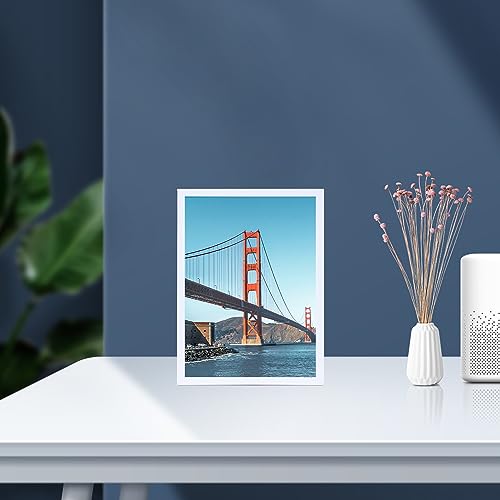 OMISHE 9x11 Picture Frame White for Wall Hanging or Tabletop, 9 x 11 Frame Wall Mounting Horizontally or Vertically, 9 by 11 Wall Gallery Photo Frame, White