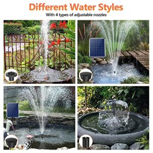 Antfraer Solar Water Pump, 25W Solar Fountain Pump 410GPH+ Flow Adjustable with PVC Tubing & 17Ft Long Cord Submersible Solar Water Fountain Kit for Pond Fish Pond Garden Waterfall Hydroponics Pool