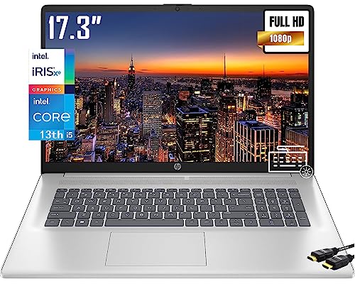 HP 2023 Flagship 17 Laptop, 17.3" IPS FHD(1920 x 1080) Display, 13th Intel 10-Core i5-1335U(Beats i7-1260U), Iris Xe Graphics, Bluetooth 5.3, Backlit KB, Window 11 Home(36GB|1TB SSD)