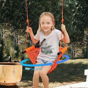 Swing Seat for Kids Hand-Knitting Toddler Swing W/Adjustable Ropes Heavy Duty Rope Play Secure Children Swing Set for Outdoor Indoor,661lbs