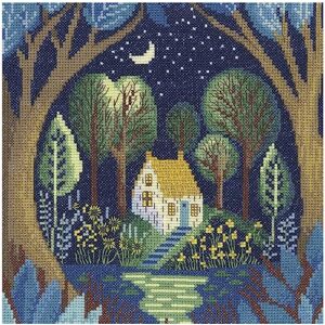 heritage crafts cross stitch kit - verdant canopy (aida)