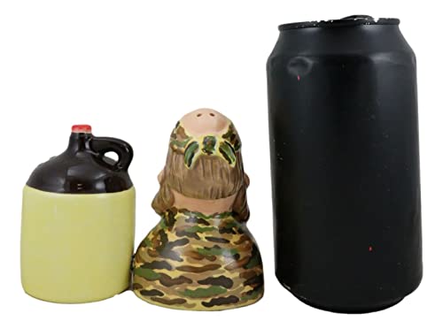 "Home Décor Accents" Moonshine Goes Great with Road Kill Redneck Hunter and Jug Salt Pepper Shakers - Home Accents 33-kl1-9896