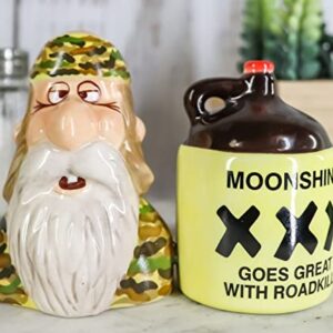 "Home Décor Accents" Moonshine Goes Great with Road Kill Redneck Hunter and Jug Salt Pepper Shakers - Home Accents 33-kl1-9896