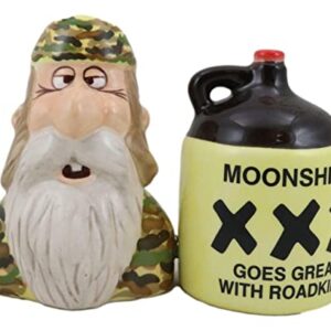 "Home Décor Accents" Moonshine Goes Great with Road Kill Redneck Hunter and Jug Salt Pepper Shakers - Home Accents 33-kl1-9896