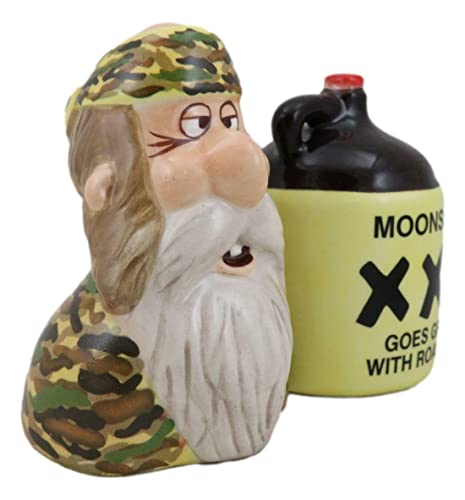 "Home Décor Accents" Moonshine Goes Great with Road Kill Redneck Hunter and Jug Salt Pepper Shakers - Home Accents 33-kl1-9896