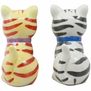 "Home Décor Accents" Kissing Orange And Gray Striped Tabby Cats Salt And Pepper Shakers Set - Home Accents 33-kl1-500