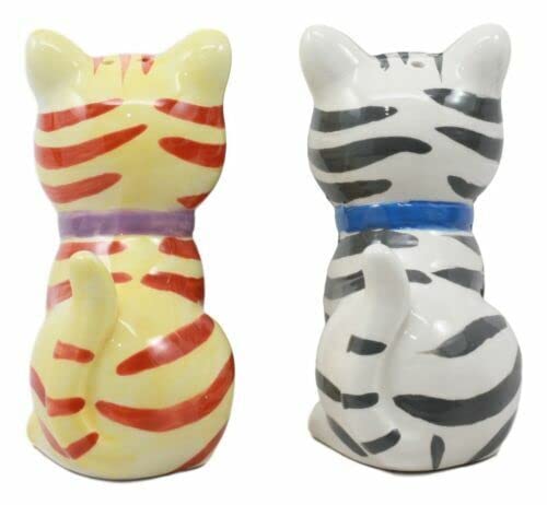 "Home Décor Accents" Kissing Orange And Gray Striped Tabby Cats Salt And Pepper Shakers Set - Home Accents 33-kl1-500