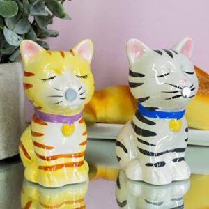 "Home Décor Accents" Kissing Orange And Gray Striped Tabby Cats Salt And Pepper Shakers Set - Home Accents 33-kl1-500