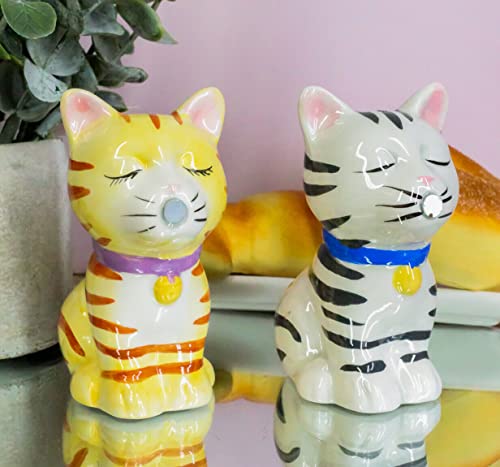 "Home Décor Accents" Kissing Orange And Gray Striped Tabby Cats Salt And Pepper Shakers Set - Home Accents 33-kl1-500