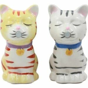 "Home Décor Accents" Kissing Orange And Gray Striped Tabby Cats Salt And Pepper Shakers Set - Home Accents 33-kl1-500