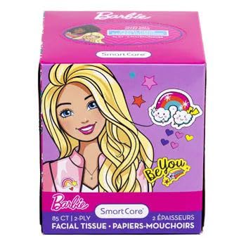 2 Pack Facial Tissue Barbie Be You 2-ply 74 Count Pink and Purple Boxes for Bathroom, Makup, Room, Back to School