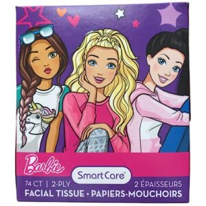 2 Pack Facial Tissue Barbie Be You 2-ply 74 Count Pink and Purple Boxes for Bathroom, Makup, Room, Back to School