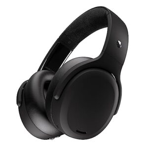 skullcandy crusher anc 2 over-ear noise cancelling wireless headphones with sensory bass, 50 hr battery, skull-iq, alexa enabled, microphone, works with bluetooth devices - black