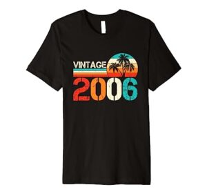 vintage 2006 18 year old gift boys girls 18th birthday retro premium t-shirt