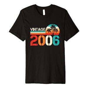 Vintage 2006 18 Year Old Gift Boys Girls 18th Birthday Retro Premium T-Shirt