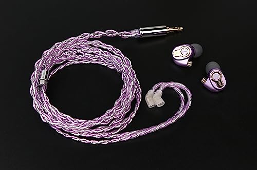 Linsoul BLON x Z Reviews JoJo 10mm Dynamic Driver in Ear Monitor HiFi IEM Earphone with Detachable Silver-Plated OFC Aluminum Cable, 2Pin Connector for Audiophile Musician (BLON x Z Reviews JoJo)