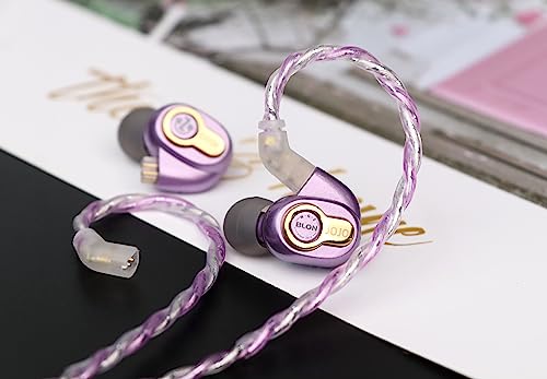 Linsoul BLON x Z Reviews JoJo 10mm Dynamic Driver in Ear Monitor HiFi IEM Earphone with Detachable Silver-Plated OFC Aluminum Cable, 2Pin Connector for Audiophile Musician (BLON x Z Reviews JoJo)