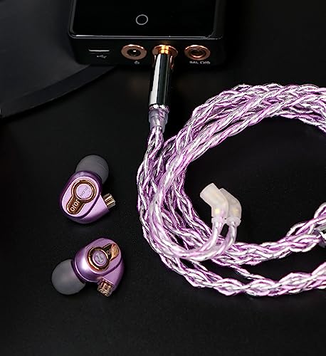 Linsoul BLON x Z Reviews JoJo 10mm Dynamic Driver in Ear Monitor HiFi IEM Earphone with Detachable Silver-Plated OFC Aluminum Cable, 2Pin Connector for Audiophile Musician (BLON x Z Reviews JoJo)