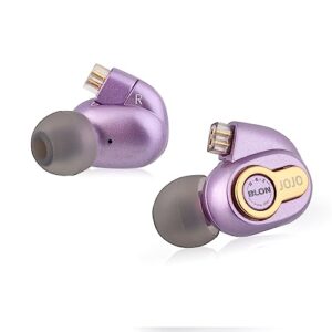 Linsoul BLON x Z Reviews JoJo 10mm Dynamic Driver in Ear Monitor HiFi IEM Earphone with Detachable Silver-Plated OFC Aluminum Cable, 2Pin Connector for Audiophile Musician (BLON x Z Reviews JoJo)