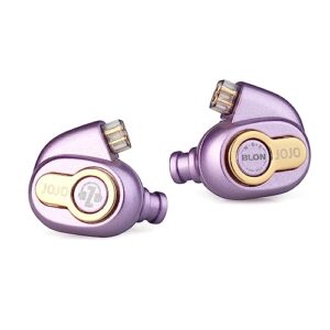 Linsoul BLON x Z Reviews JoJo 10mm Dynamic Driver in Ear Monitor HiFi IEM Earphone with Detachable Silver-Plated OFC Aluminum Cable, 2Pin Connector for Audiophile Musician (BLON x Z Reviews JoJo)