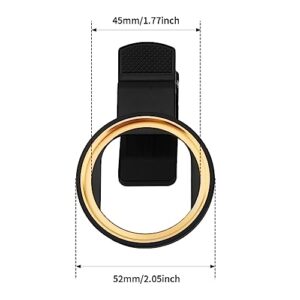 Tookie 52mm Clip-on CPL Phone Camera Lens Filter, Universal CPL Phone Camera Lens Polarizer Clip-On Cellphone CPL Filter Compatible with iPhoneSamsung/Android Smartphones(Size:52mm)