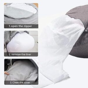 Jayen Bean Bag Liner Inner with Long Opening and Metal Zipper - Easy Replace and Clean (No Filling or Cover)