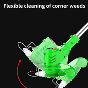 Lawn Mower Electric Lawn Mower 24 V Corded Brush Cutter to Remove Weeds from Trees and Flower beds Grass Cutting Machine for Agricultural Land Lawn Edging Tool (2 Batteries and 1 Charger GINOLEI