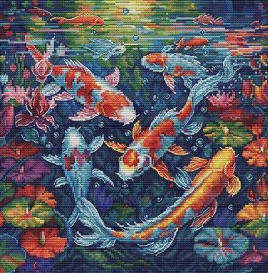 luca-s cross stitch kit - the aquarium, bu5030