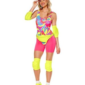 Spirit Halloween Barbie the Movie Adult Skating Barbie Costume - L | Officially Licensed | Mattel | Skating Outfit