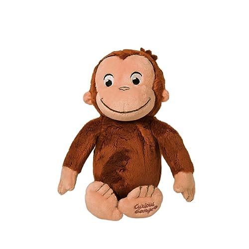 KIDS PREFERRED Curious George Monkey Stuffed Animal Plush Toys Soft Cutest Cuddle Plushie Gifts for Baby and Toddler Boys and Girls - 8 Inches