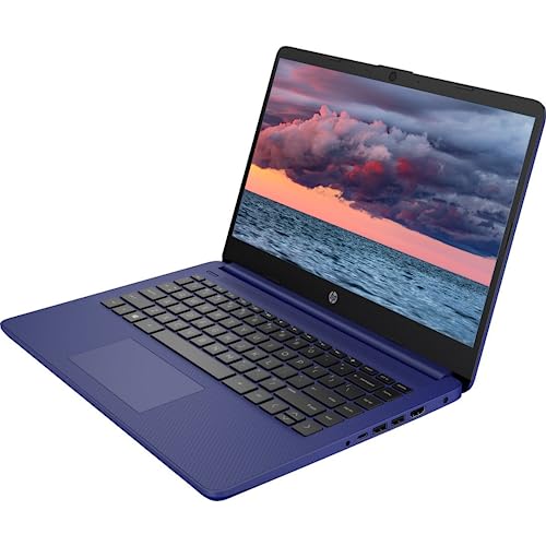 HP Portable Laptop, Student and Business, 14" HD Display, Intel Quad-Core N4120, 16GB DDR4 RAM, 64GB eMMC, 1 Year Office 365, Webcam, SD Card Reader, HDMI, Wi-Fi, Windows 11 Home, Blue, KKE Mousepad