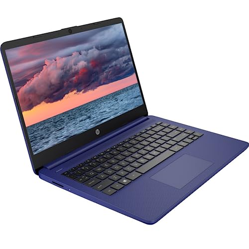 HP Portable Laptop, Student and Business, 14" HD Display, Intel Quad-Core N4120, 16GB DDR4 RAM, 64GB eMMC, 1 Year Office 365, Webcam, SD Card Reader, HDMI, Wi-Fi, Windows 11 Home, Blue, KKE Mousepad